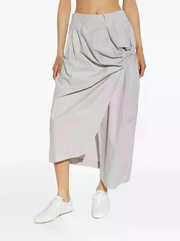 Issey Miyake Asymmetric Draped Midi Skirt