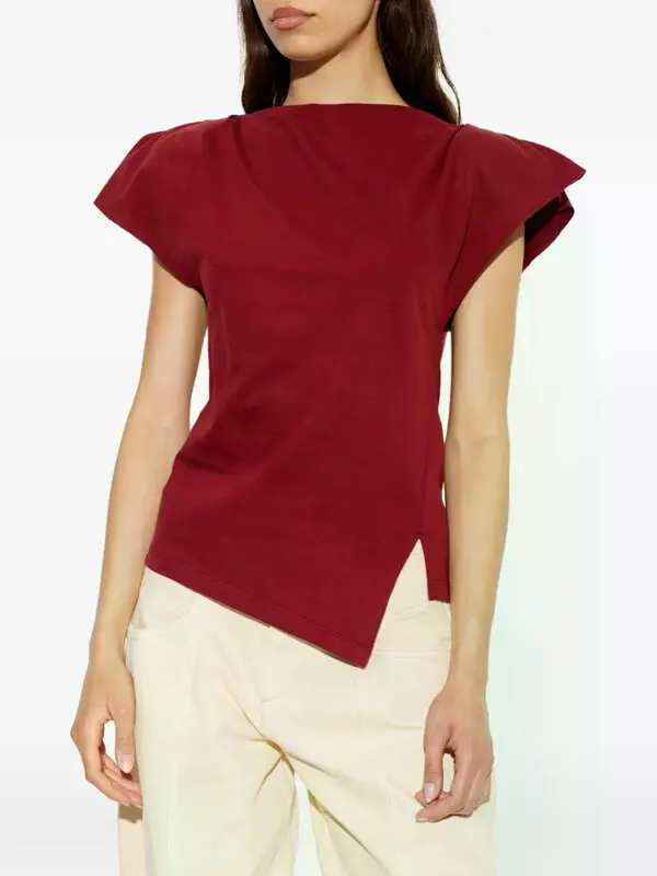 Isabel Marant Étoile Sebani Asymmetric Cap-sleeve T-shirt