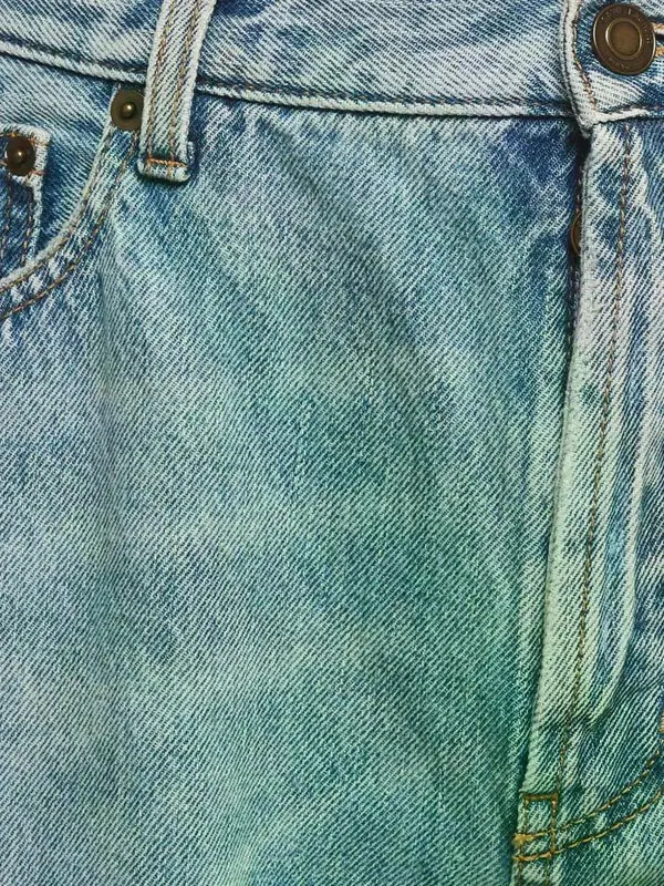 Saint Laurent Distressed Denim Shorts