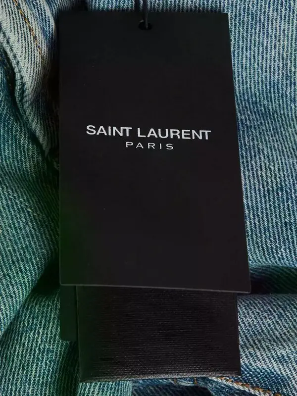 Saint Laurent Distressed Denim Shorts