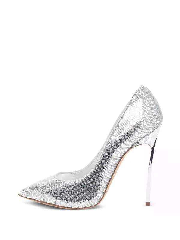 Casadei Blade Sequined Pumps - Silver