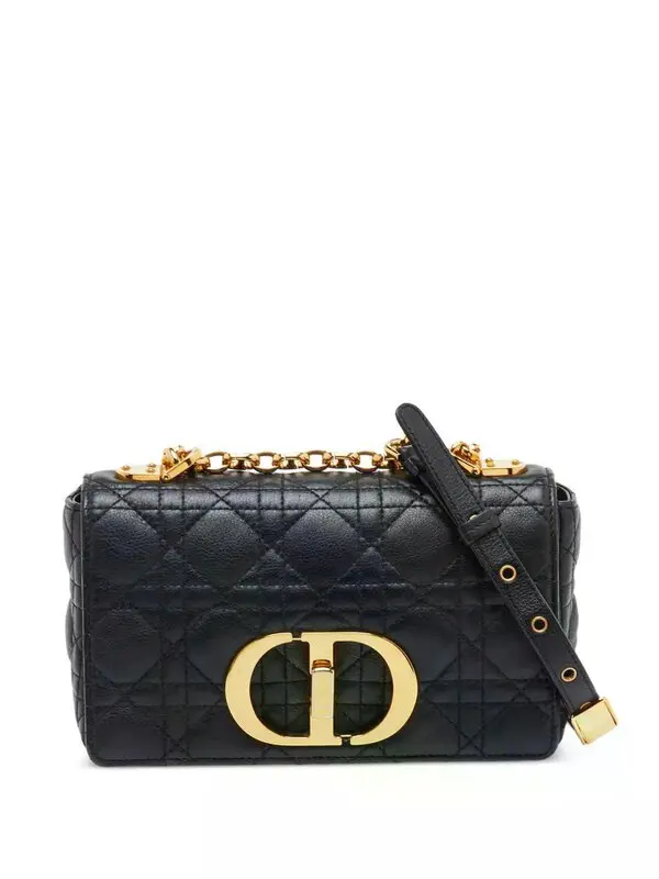 Dior Caro Cannage Shoulder Bag - Black