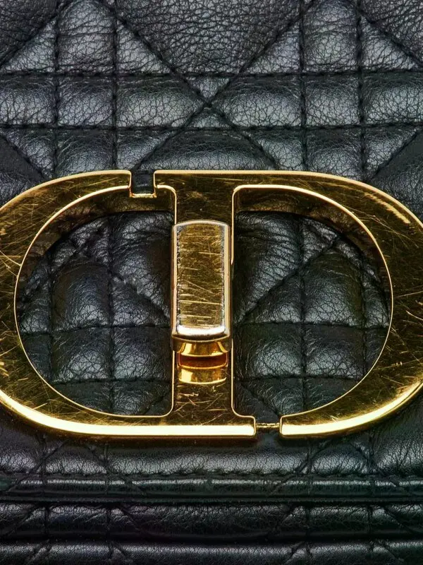Dior Caro Cannage Shoulder Bag - Black
