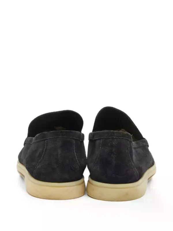Loro Piana Suede Almond Toe Slip-on Loafers
