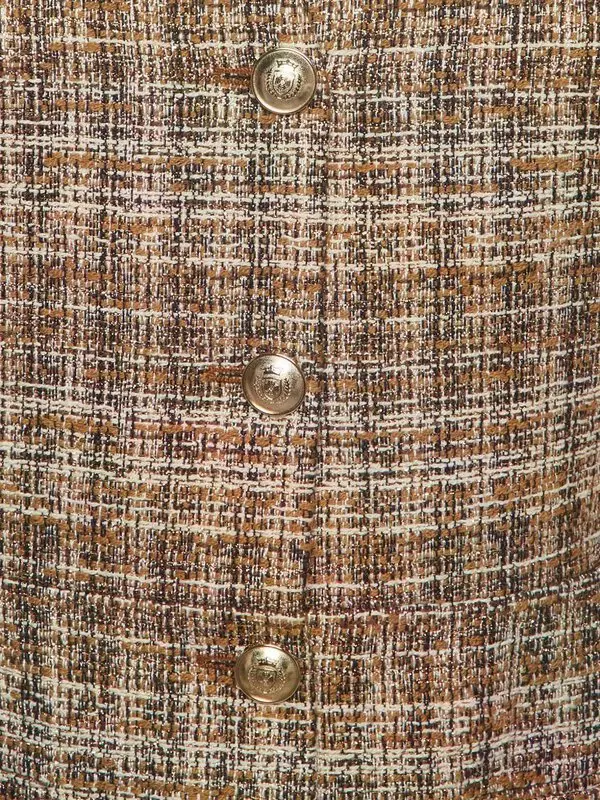 Maje Tweed Buttoned Mini Dress