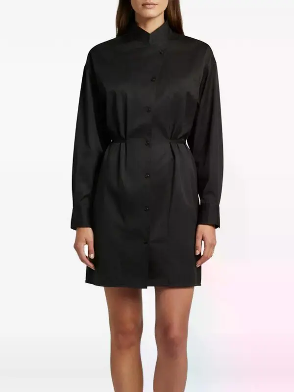 Hermès Tie-detail Mini Shirt Dress