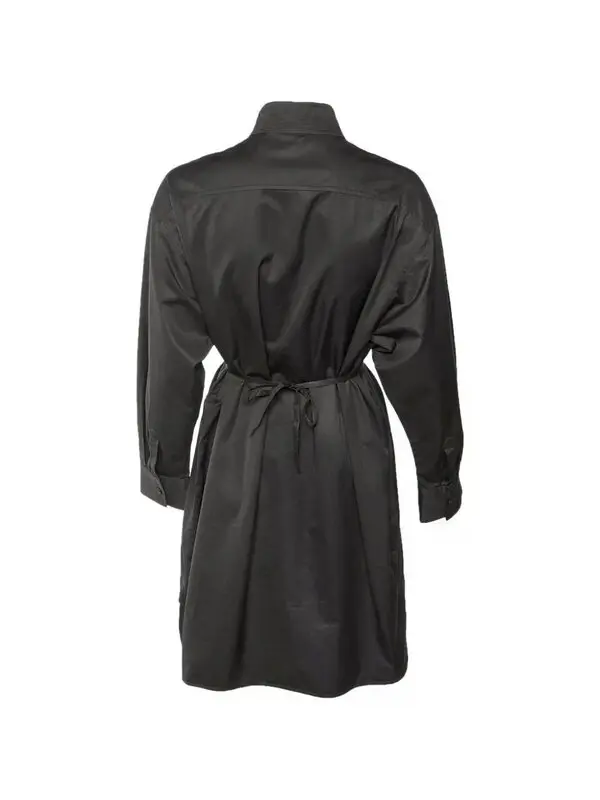 Hermès Tie-detail Mini Shirt Dress