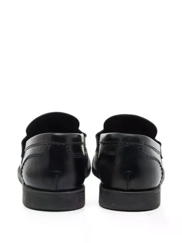 Miu Miu Embossed-logo Leather Loafers