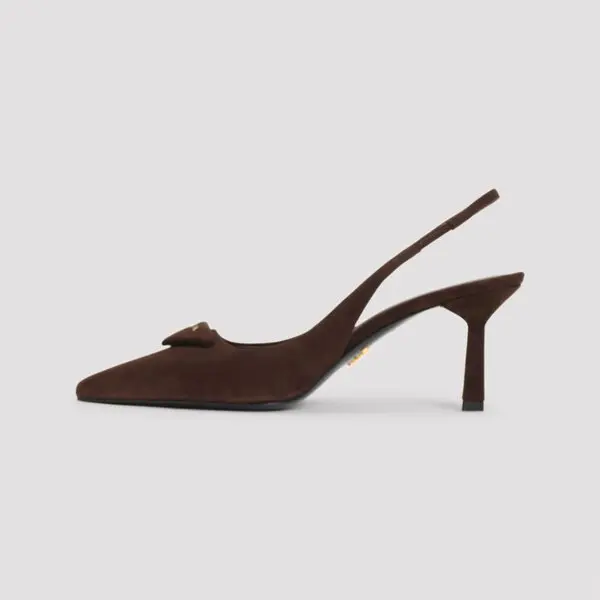 Prada Suede Leather Pumps - Brown