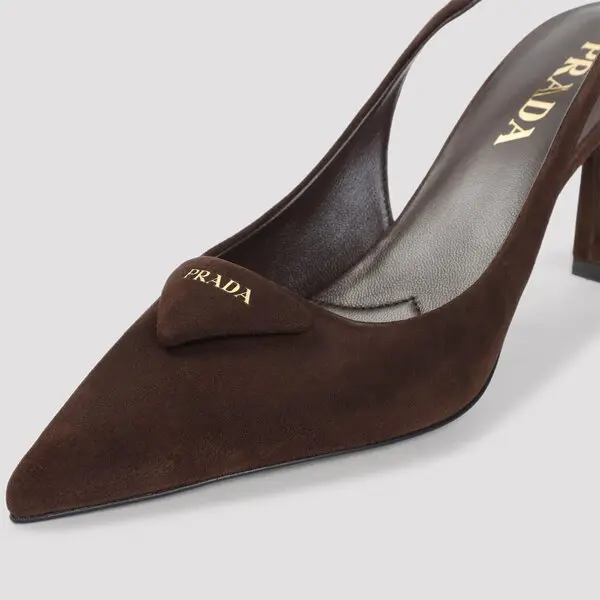 Prada Suede Leather Pumps - Brown