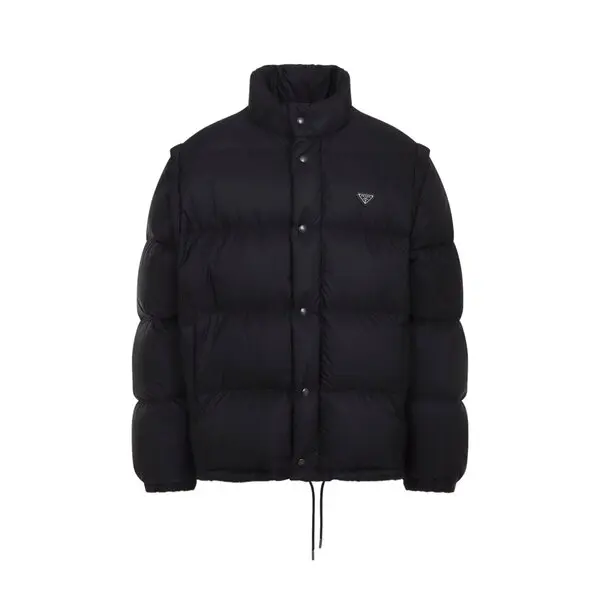 Prada Quilted Down Jacket With Detachable Sleeves