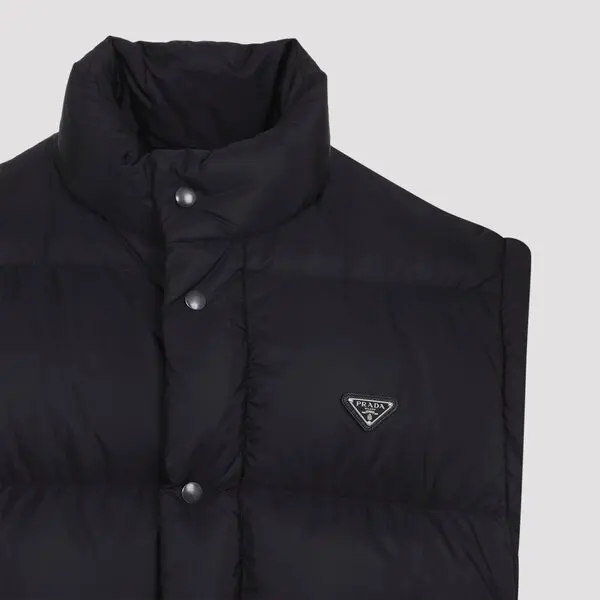 Prada Quilted Down Jacket With Detachable Sleeves