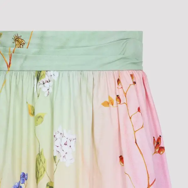 Roberto Cavalli Miami Flowers Midi Skirt