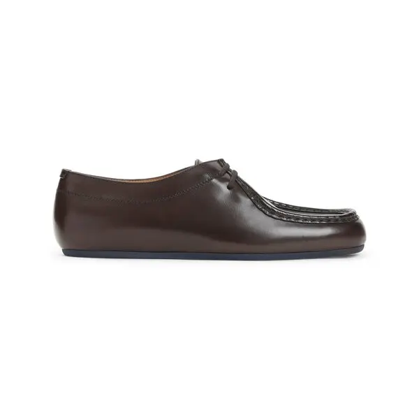 JIL SANDER Cacao Leather Lace-up Shoes