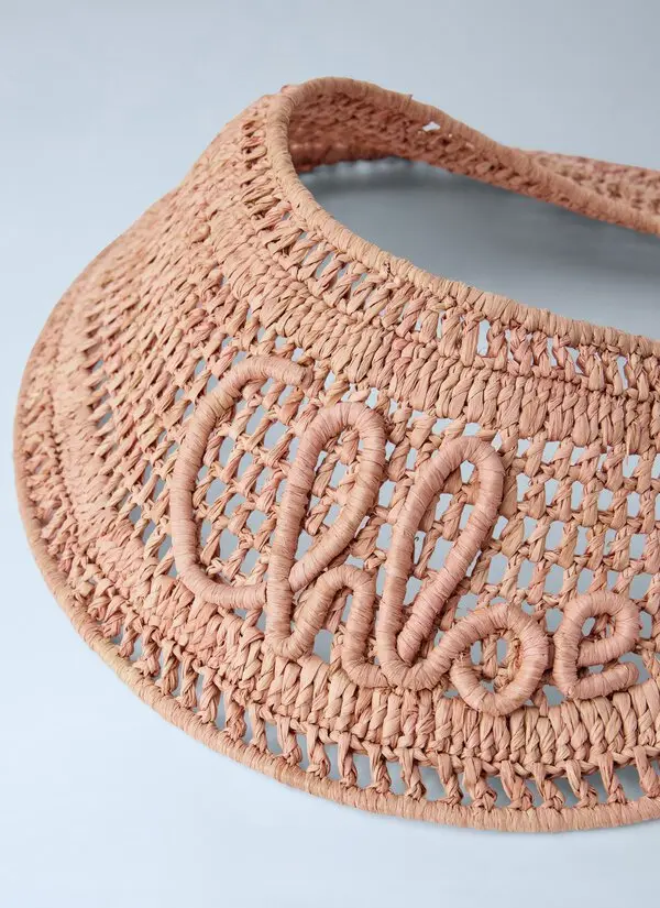 Chloé Raffia Visor Hat - Multicolor