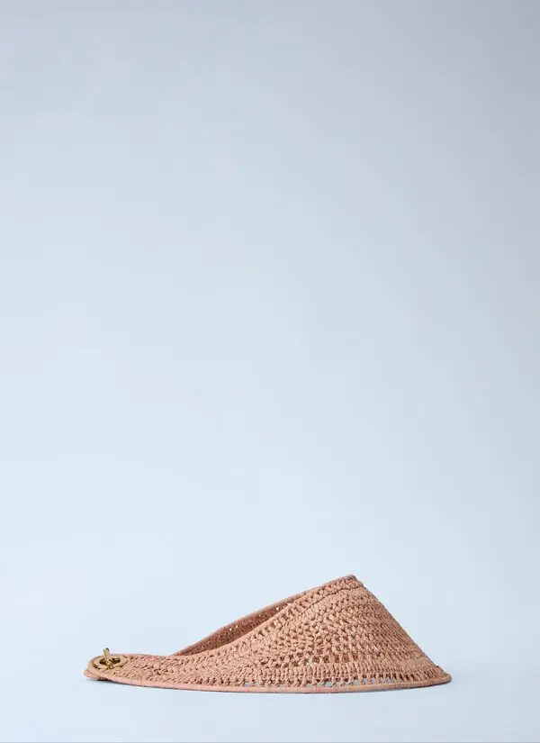 Chloé Raffia Visor Hat - Multicolor