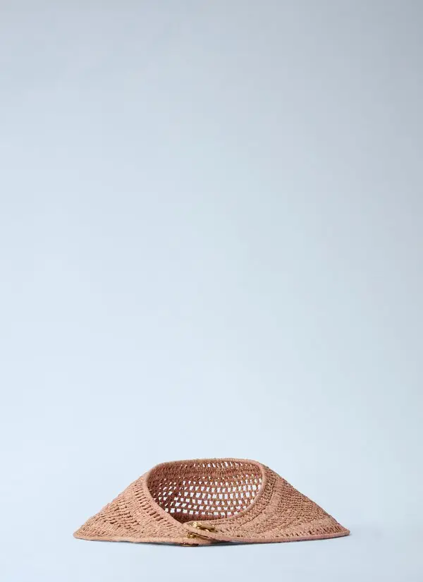 Chloé Raffia Visor Hat - Multicolor