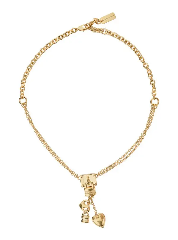 Chloé Brass Necklace With Pendant Charms - Multicolor