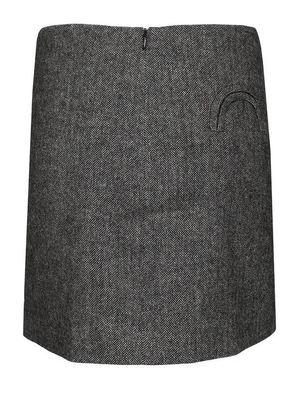 BLAZÉ MILANO Coci" Mini Skirt In Virgin Wool Blend
