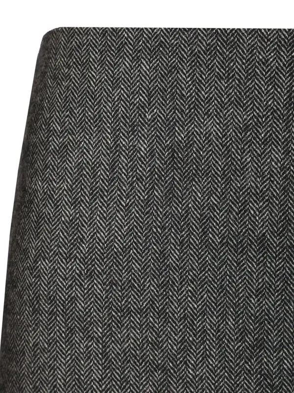 BLAZÉ MILANO Coci" Mini Skirt In Virgin Wool Blend - Gray