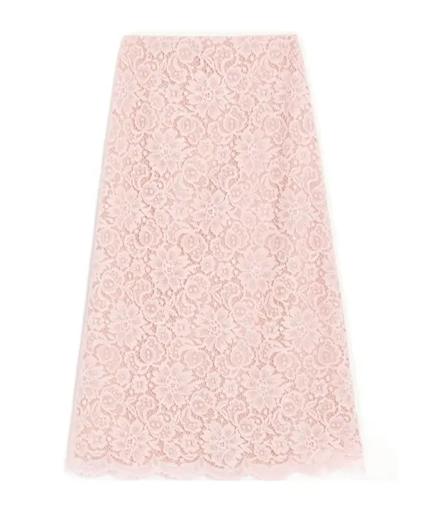 Valentino Garavani Floral Lace Midi Skirt - No