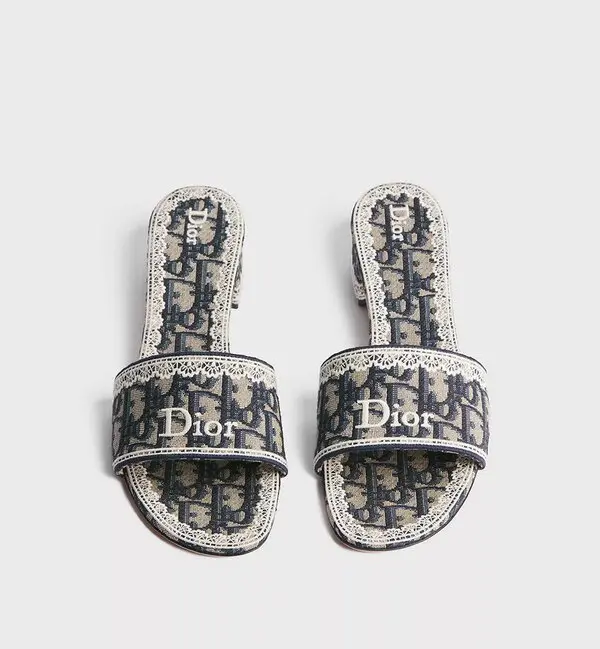 Dior Dentelle Heeled Slide