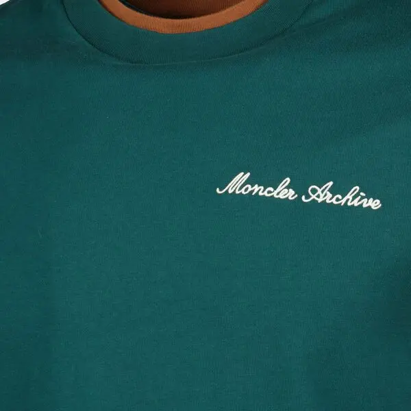 Moncler Logo Embroidered Crewneck T-shirt