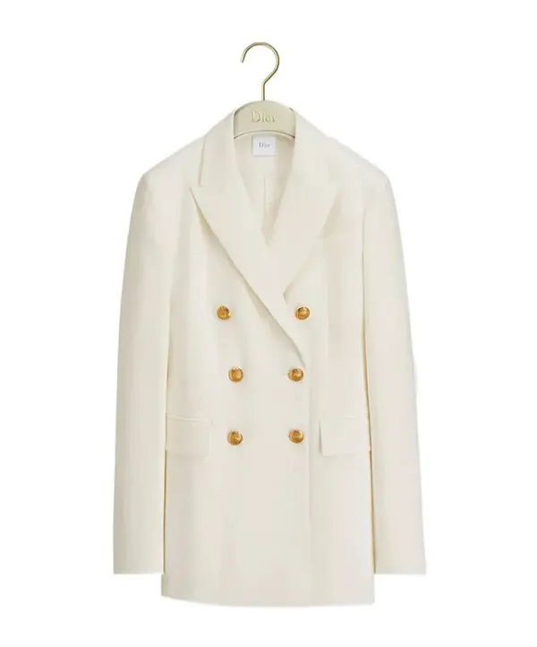 Dior Iviera Médaillon Fitted Jacket - White