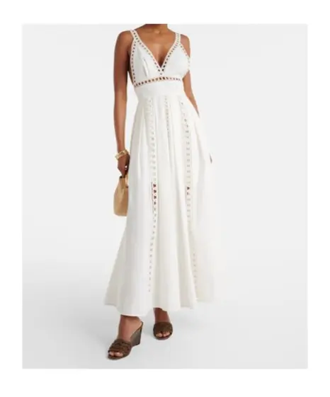 Veronica Beard Ellen Macramé Leather Wedge Mules