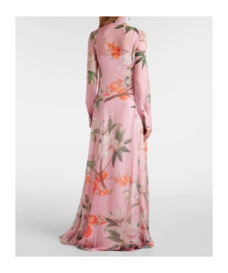 LEO Lilith Bow Detail Floral Chiffon Maxi Dress