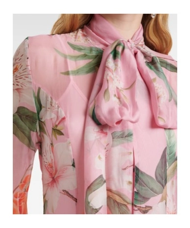 LEO Lilith Bow Detail Floral Chiffon Maxi Dress