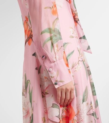 LEO Lilith Bow Detail Floral Chiffon Maxi Dress