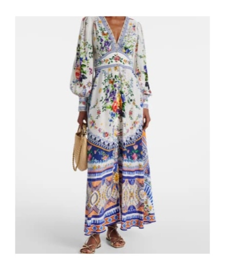 Camilla Printed Silk Crêpe Maxi Dress