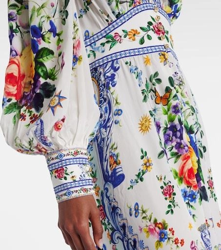 Camilla Printed Silk Crêpe Maxi Dress