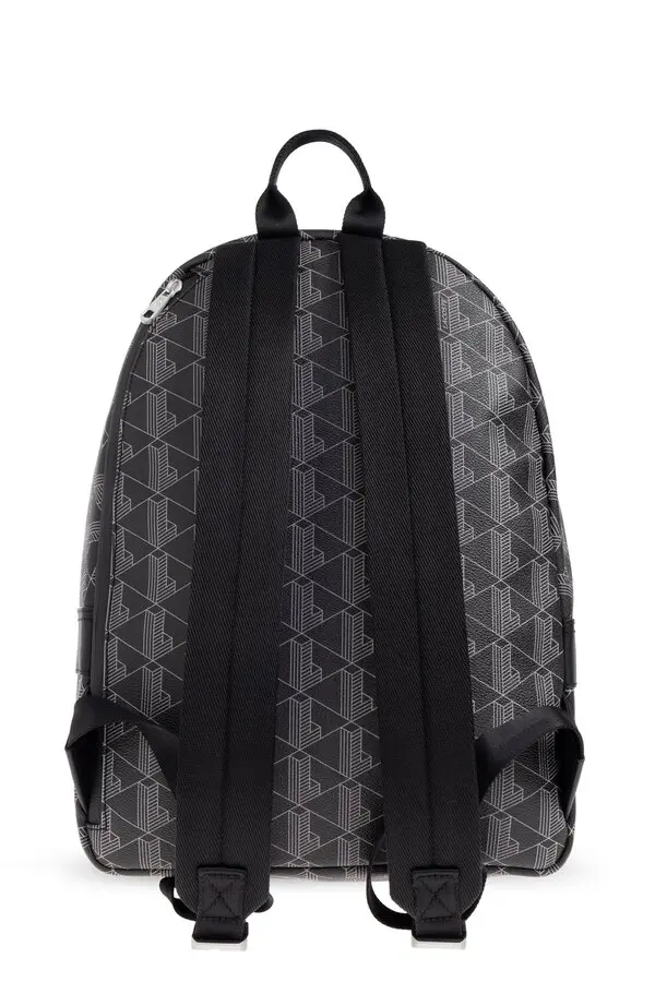 Lacoste Geometric Letter Pattern Backpack