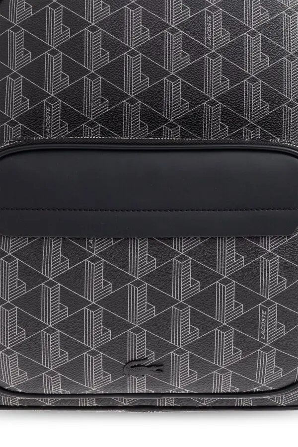 Lacoste Geometric Letter Pattern Backpack