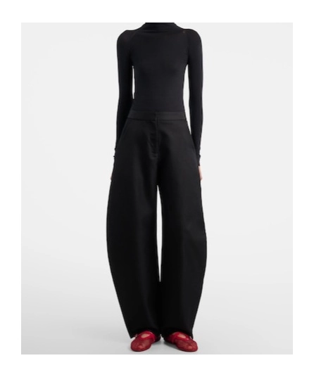 Alaïa Fishnet And Patent Leather Mary Jane Flats