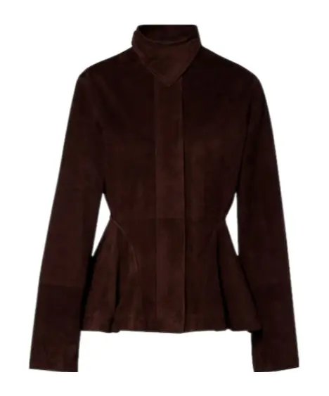 Alaïa Peplum Suede Jacket