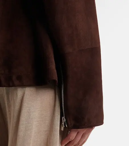 Alaïa Peplum Suede Jacket