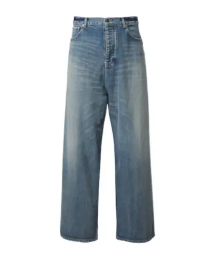 Balenciaga Distressed Wide-leg Jeans - Gray