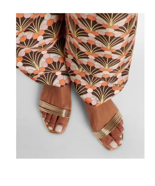AQUAZZURA Sway Mirrored Leather Sandals