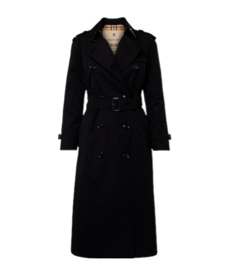 Burberry Waterloo Cotton Trench Coat - Black