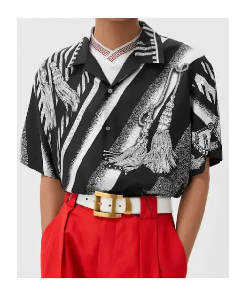 Versace Printed Silk Twill Shirt
