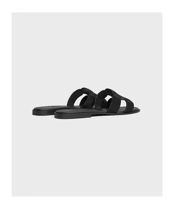 Celine Suede Calfskin Marina Triomphe Mule