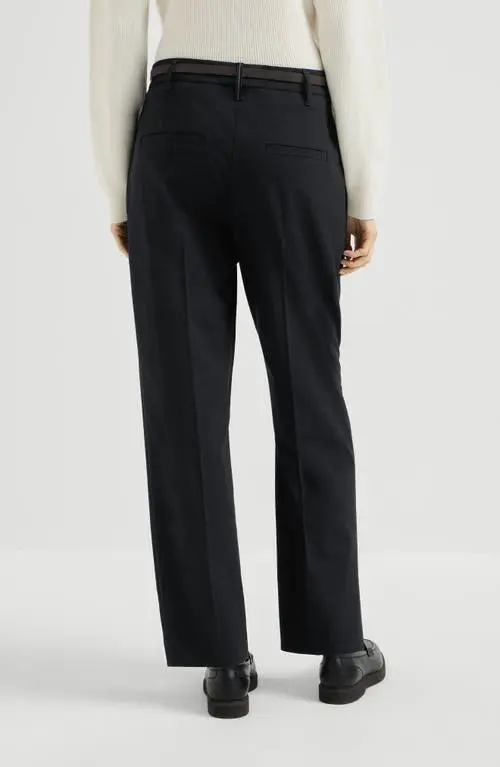 Brunello Cucinelli Monili Tropical Wool Trousers