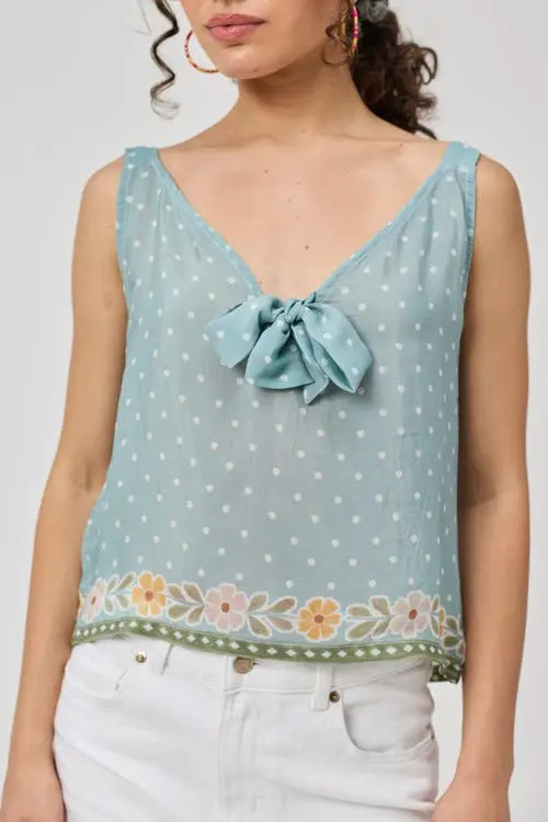 REISTOR Bow Tie Camisole Top