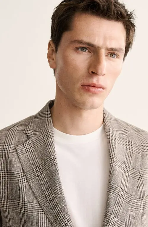 Mango Slim Fit Prince Of Wales Check Sport Coat