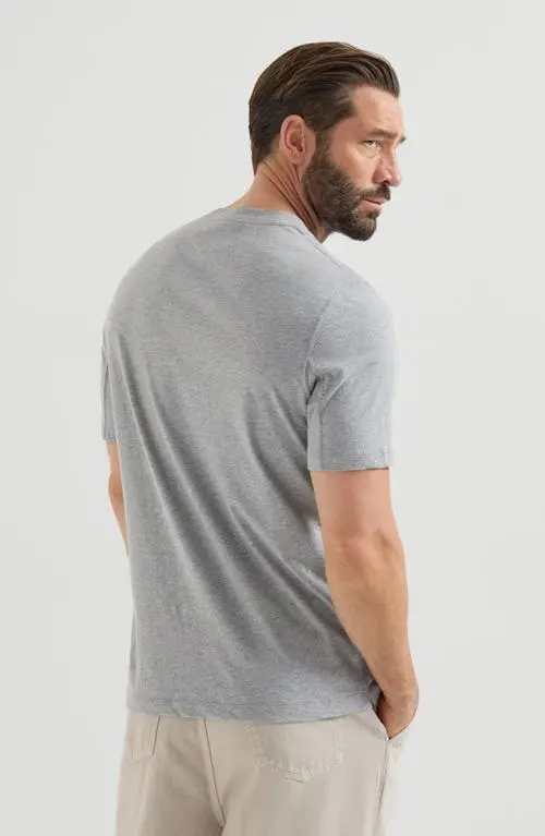 Brunello Cucinelli Cotton Jersey Crew Neck T-shirt - Grey