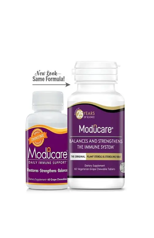 MODUCARE Daily Immune Support, Plant Sterol Dietary Supplement, Grape Flavored, Chewable Tablet