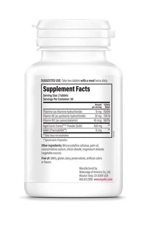 KYOLIC Aged Garlic Extract Formula 101, Stress And Fatigue Relief